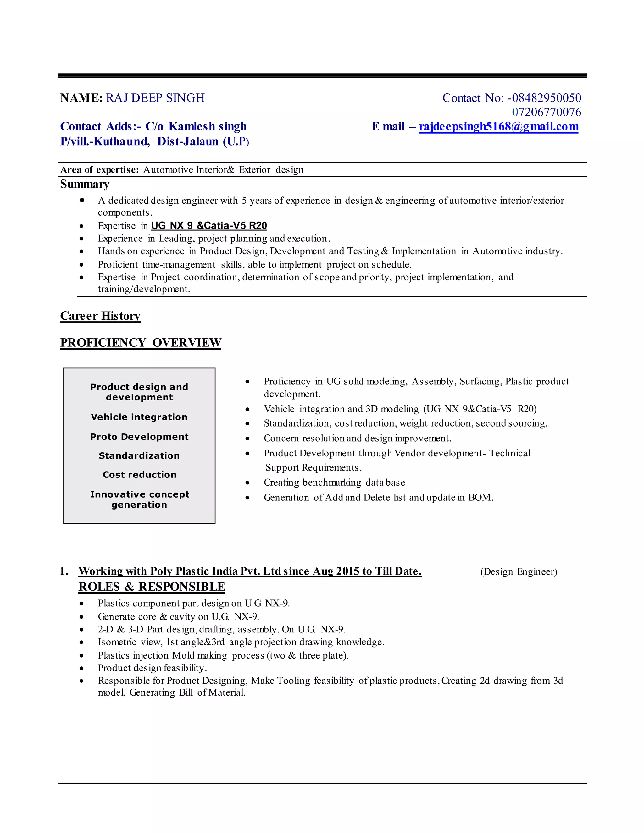 Resume - Rajdeep singh MES | DOCX