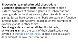 Histology of glands 2020 and learn pictures | PPTX