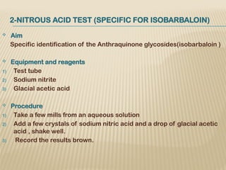 Anthraquinone secondary metabolites derivative | PPTX