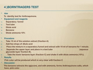 Anthraquinone secondary metabolites derivative | PPTX
