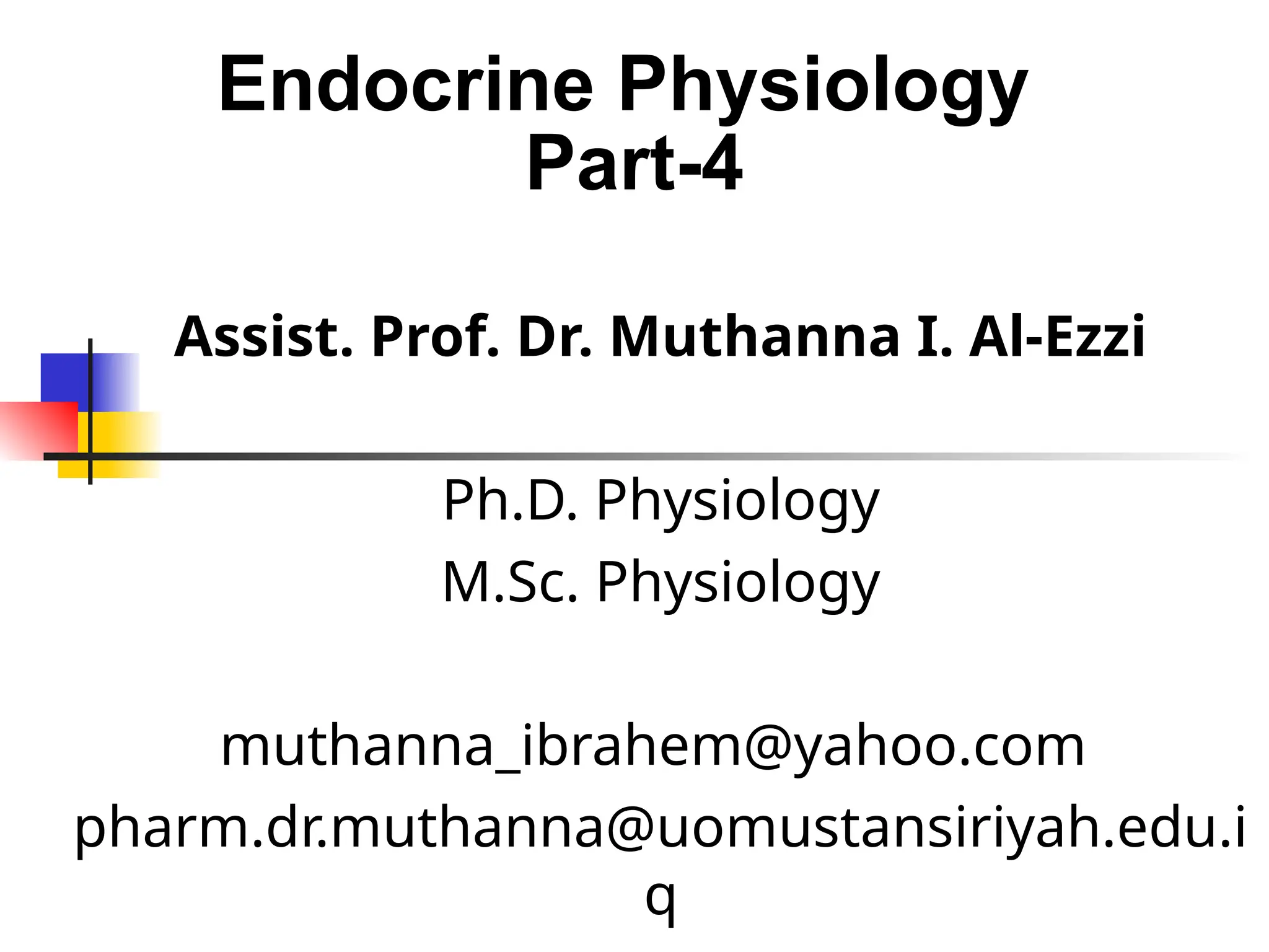 pathophysiology of Endocrine system in detail | PPT