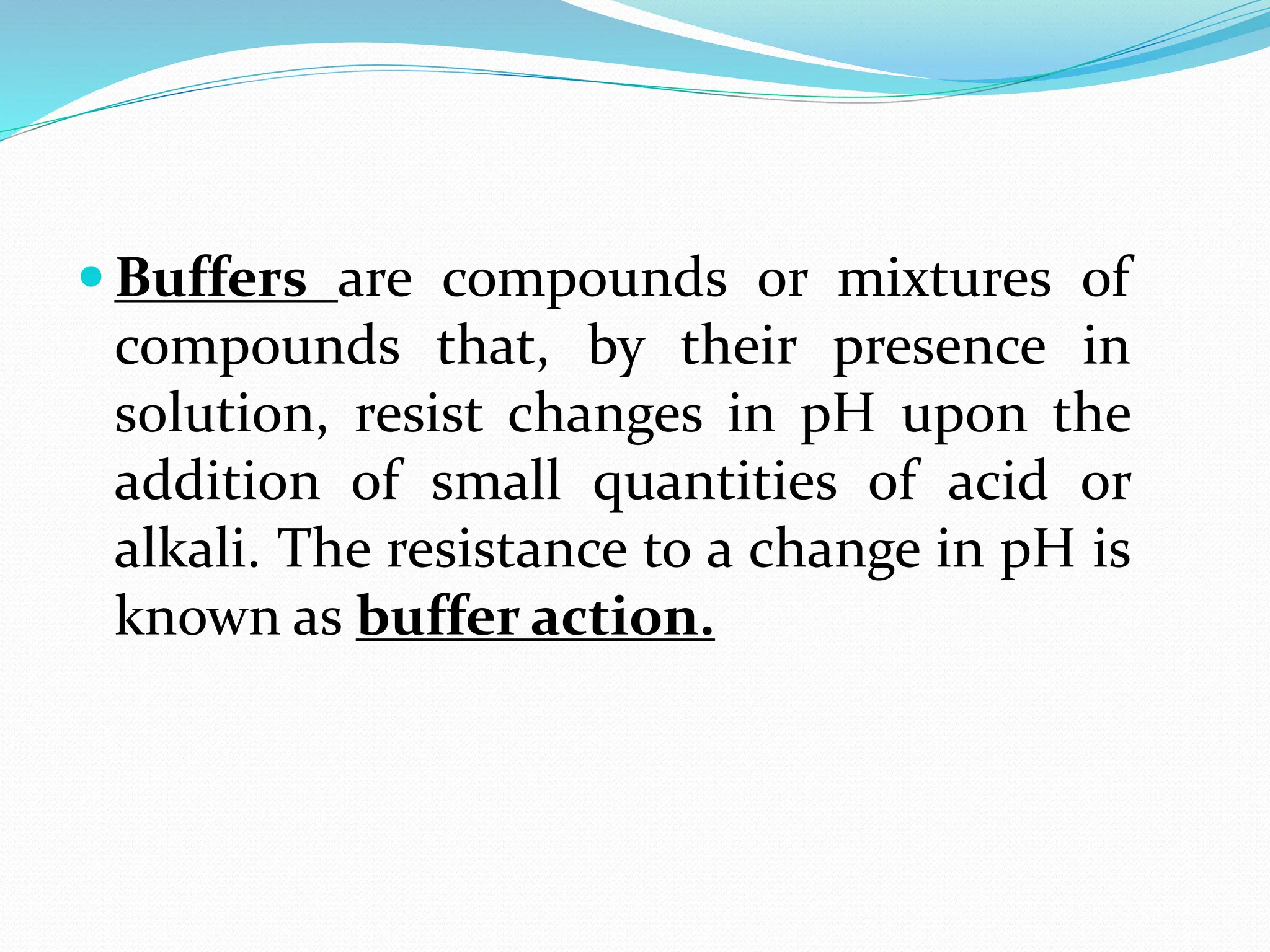 BufferpptxBuffer solutions freezing poin tonicity osmosis etc Isotonic ...