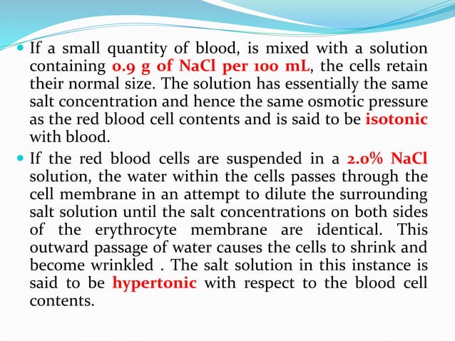 BufferpptxBuffer solutions freezing poin tonicity osmosis etc Isotonic ...