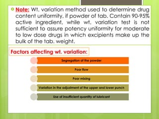 Tablet testing weight variation method PM.pptx