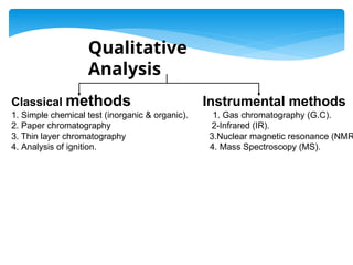 analytical chemistry quantitative analysis qualitative analysispptx | PPTX