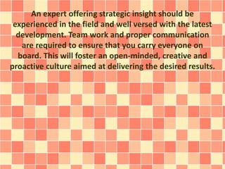 Engaging A Strategic Insight Manager | PPT