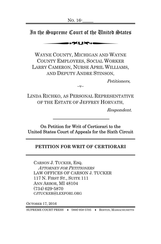 (Filed) Petition for Writ of Cert.10.17.2016 copy | PDF