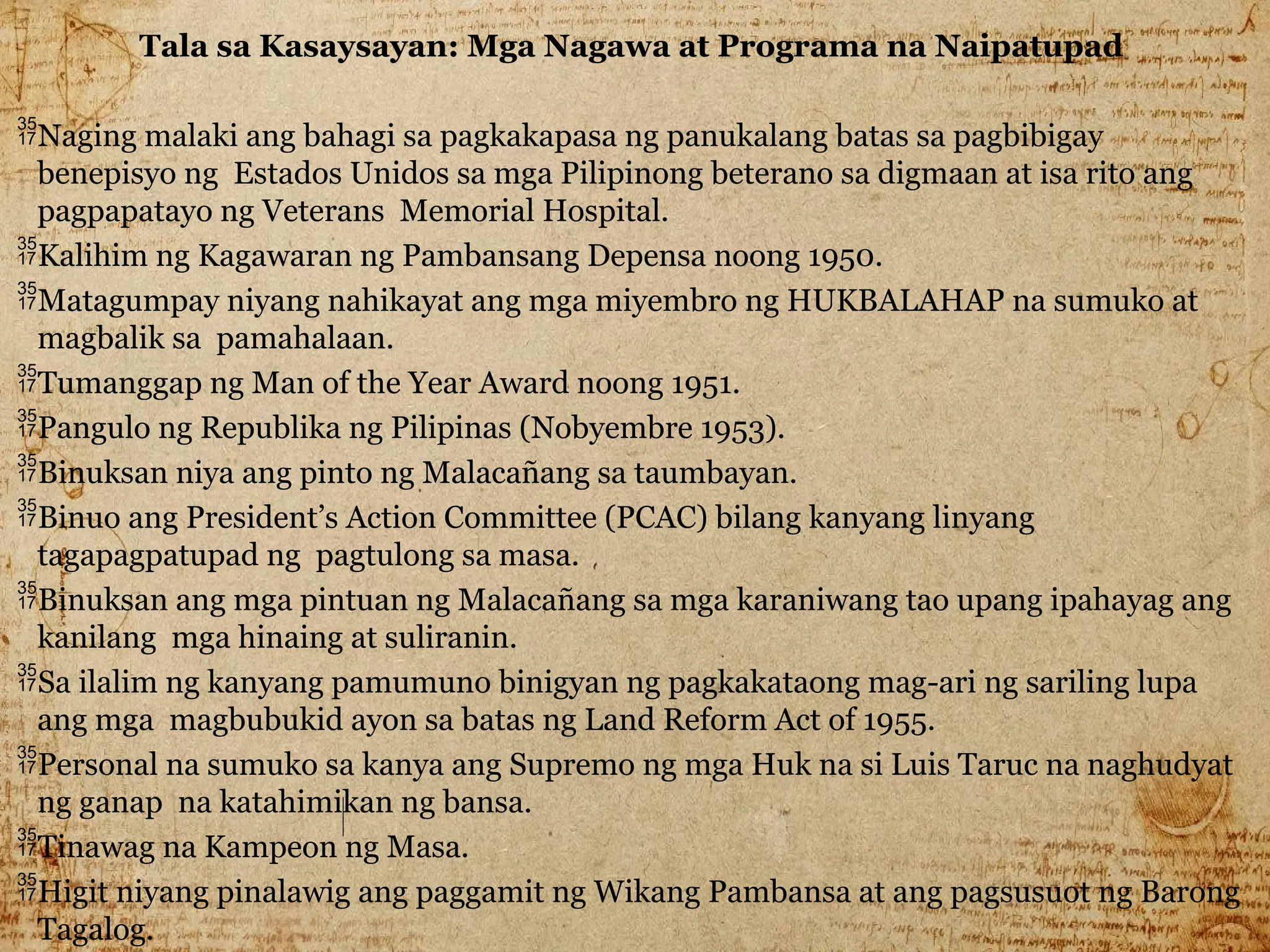 -mga-pangulo-ng-pilipinas-at-ang-kanilang-mga-programa-copy ...