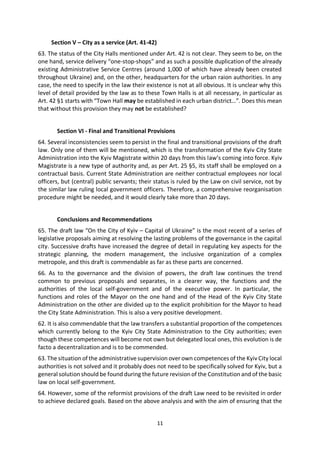 Рада Європи надала висновок до законопроекту про місто Київ, анг | PDF
