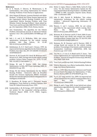 Ant Colony System with Saving Heuristic for Capacitated Vehicle Routing ...