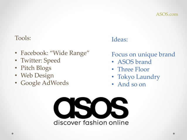 420 presentation For ASOS.com