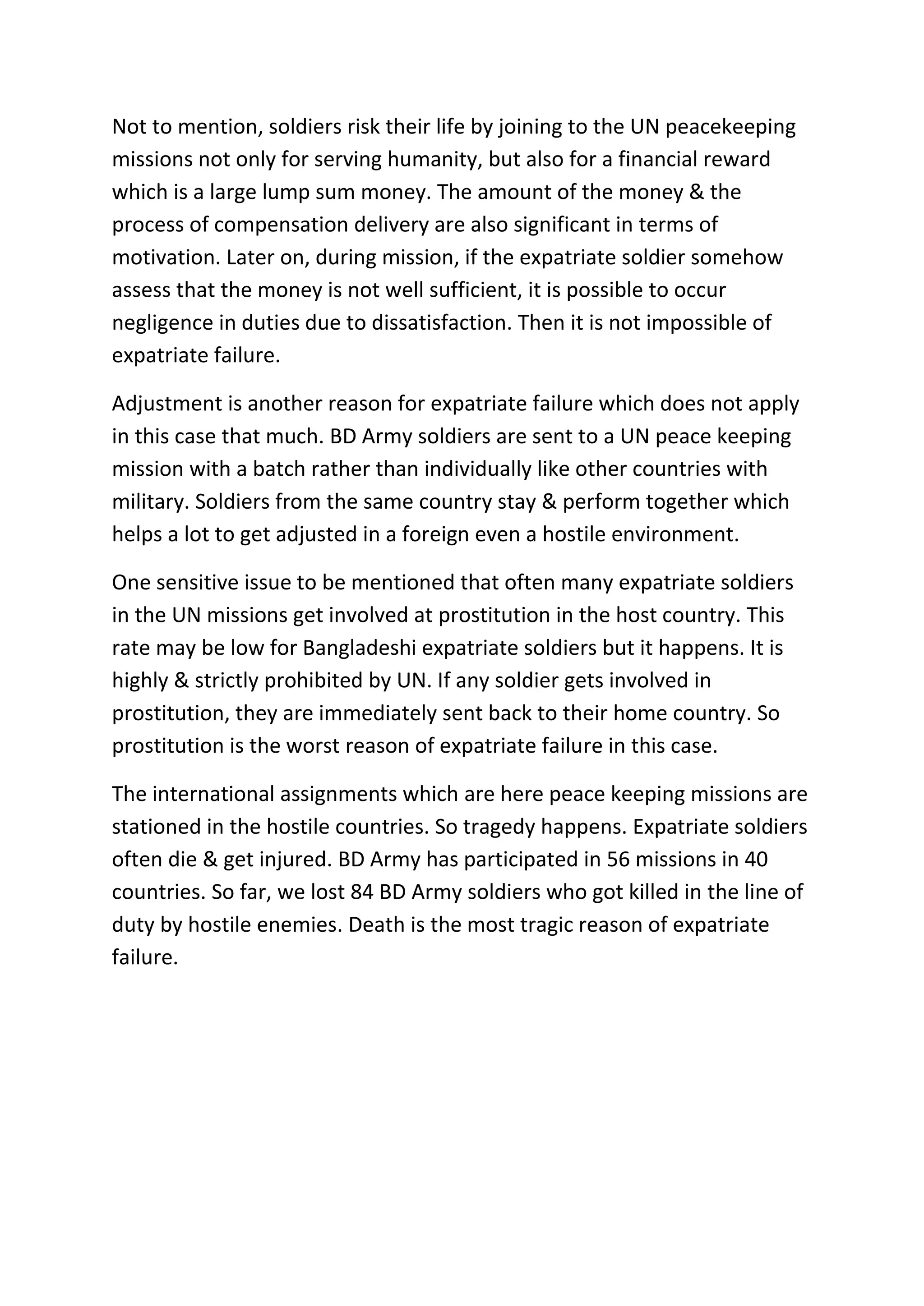 Reasons of Expatriate Failure: From the Perspective of Bangladesh Army ...