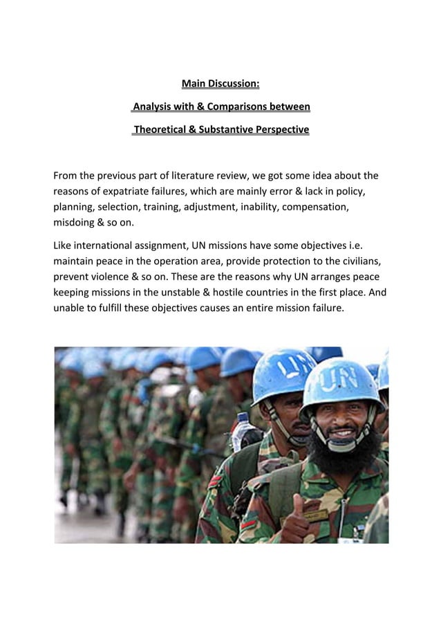 Reasons of Expatriate Failure: From the Perspective of Bangladesh Army ...