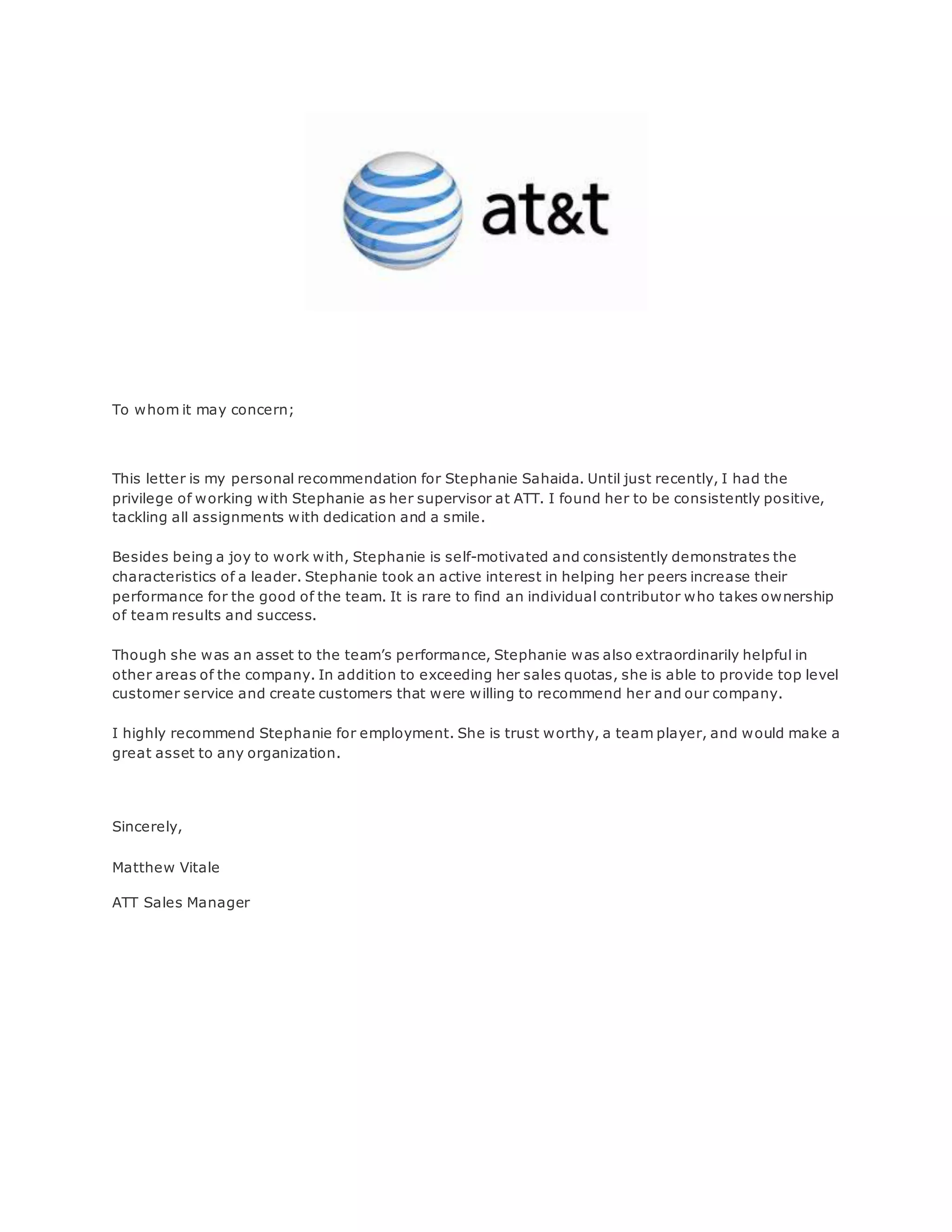 Recommendation Letter | DOCX