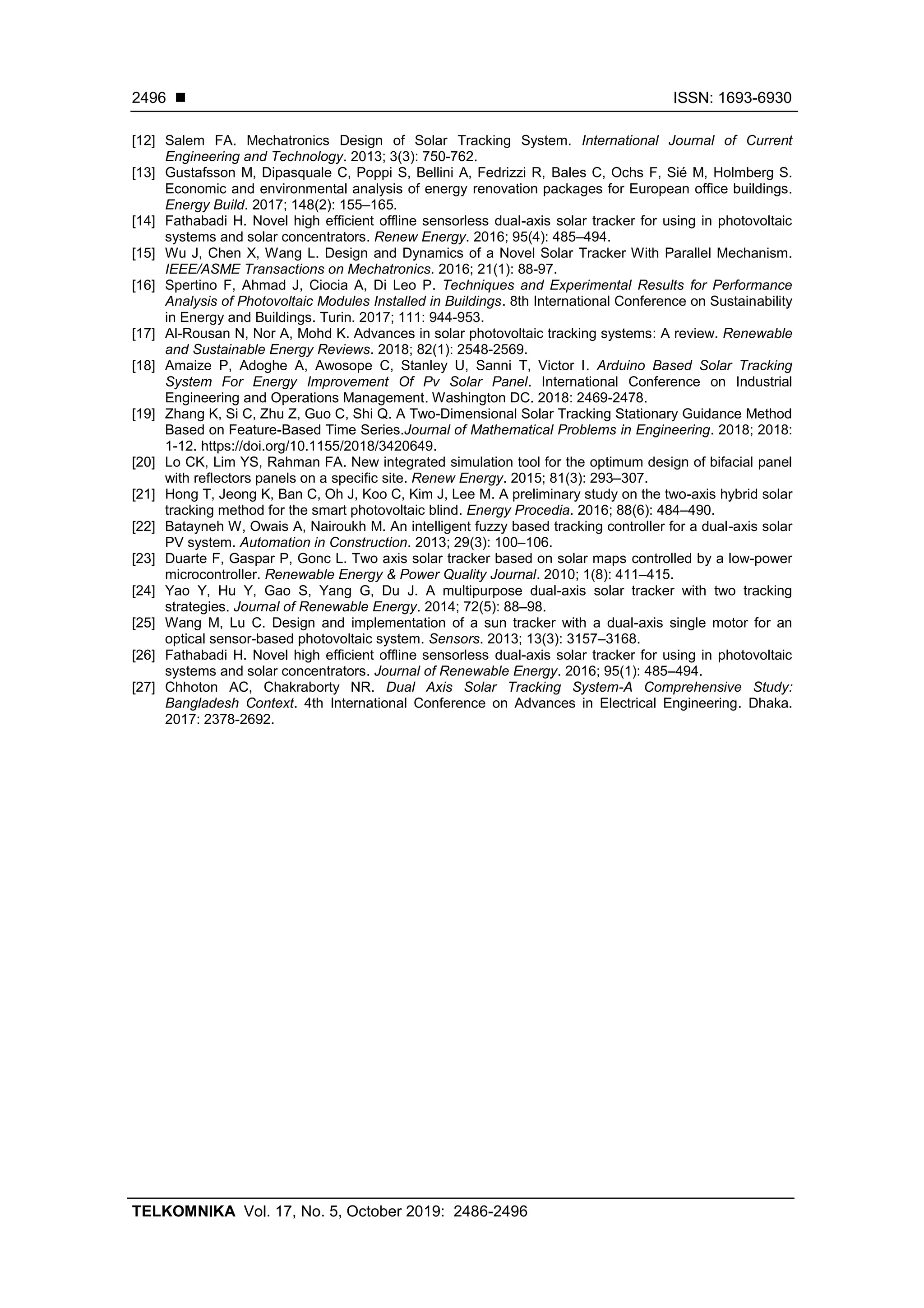 Design and implementation of smart electronic solar tracker based on Arduino | PDF