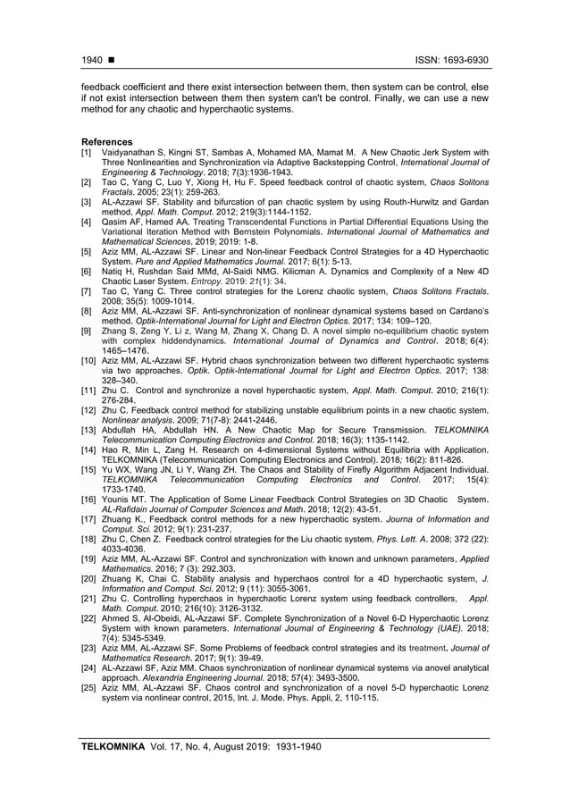 Strategies Of Linear Feedback Control And Its Classification Pdf