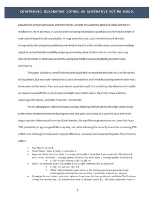 Quadratic Voting - Economic Game Theory | PDF