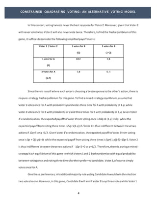 Quadratic Voting - Economic Game Theory | PDF