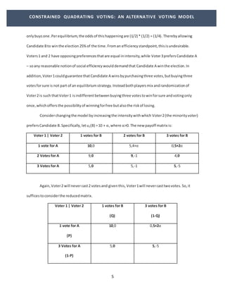 Quadratic Voting - Economic Game Theory | PDF