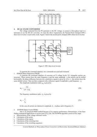 Control Methods on Three-phase Power Converters in Photovoltaic Systems | PDF