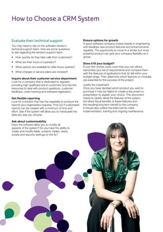 421301 howtochooseacrm leaflet | PDF