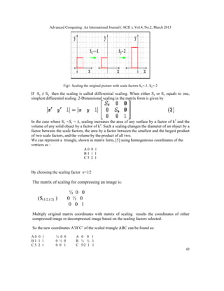 Scaling Transform Methods For Compressing a 2D Graphical image | PDF