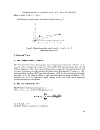 Scaling Transform Methods For Compressing a 2D Graphical image | PDF