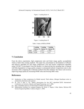 Scaling Transform Methods For Compressing a 2D Graphical image | PDF