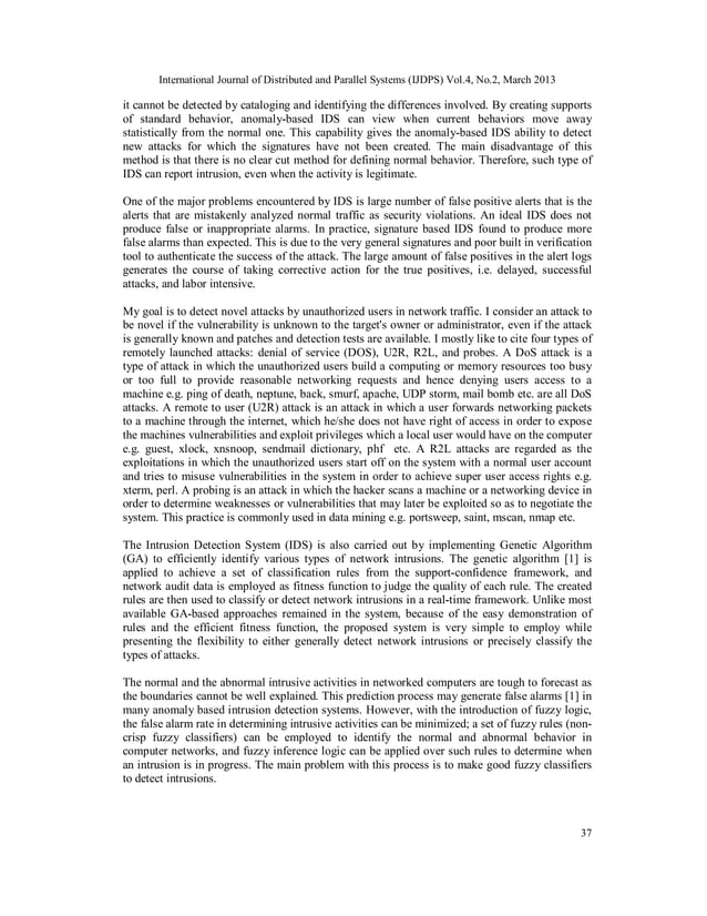 Current Studies On Intrusion Detection System, Genetic Algorithm And Fuzzy Logic | PDF