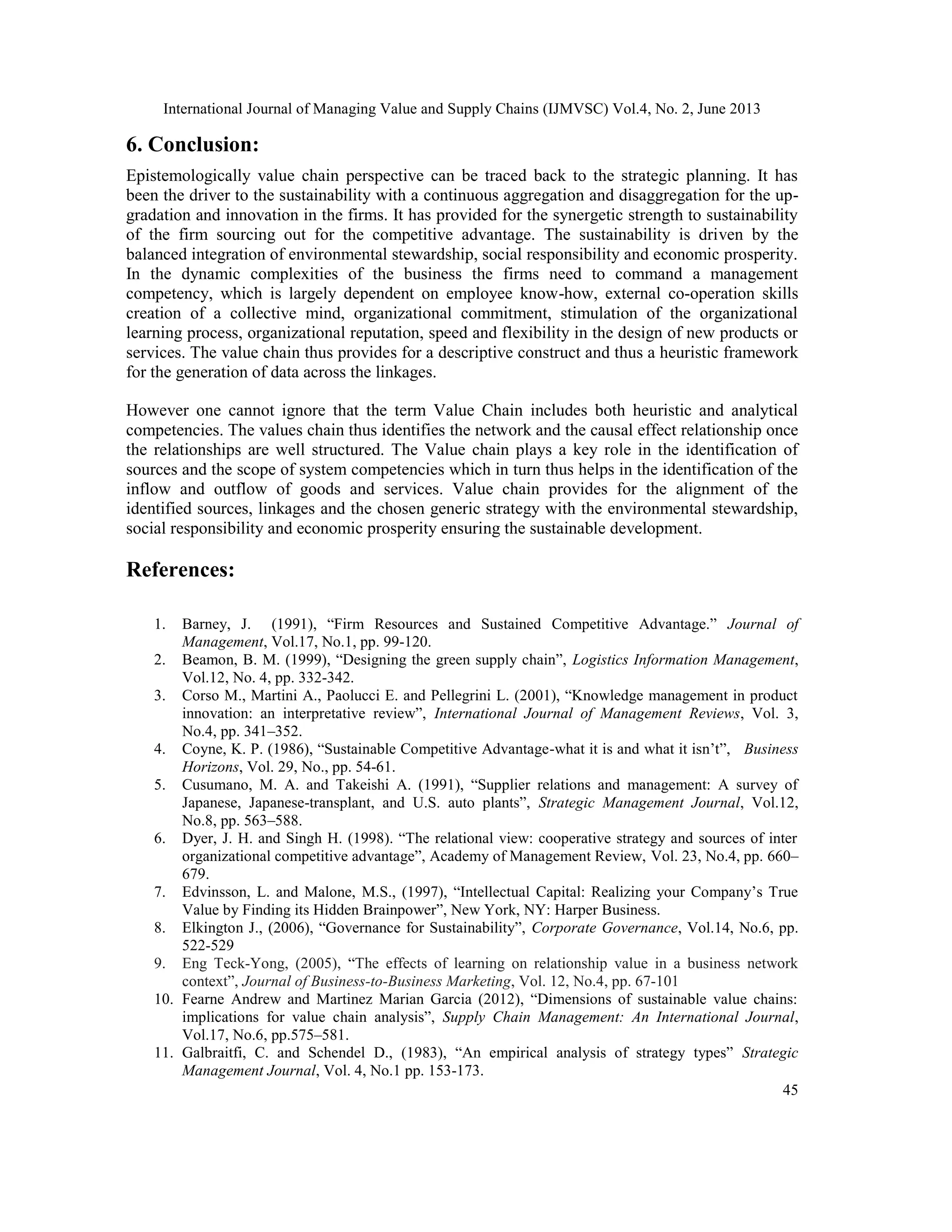 ACHIEVING SUSTAINABLE DEVELOPMENT THROUGH VALUE CHAIN | PDF