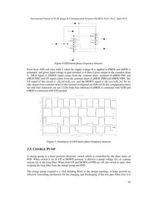 THE DESIGN OF A LOW POWER FLOATING GATE BASED PHASE FREQUENCY DETECTOR AND CHARGE PUMP ...