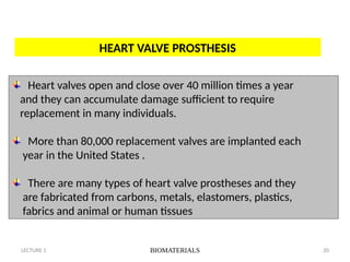 Presentation on Bio-Materials and their characteristics | PPT