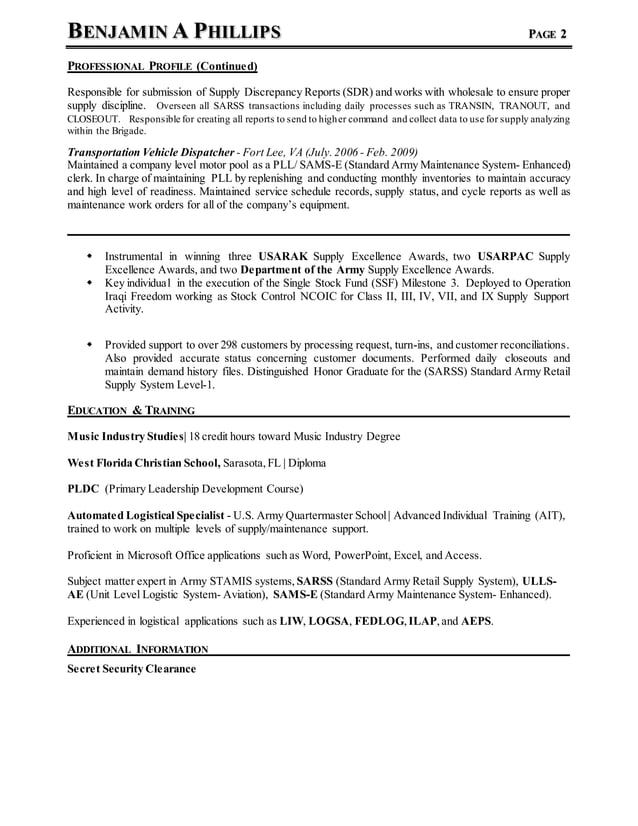Benjamin A Phillips resume-1 | PDF