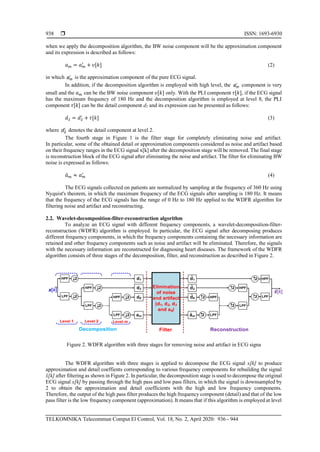 Artifact elimination in ECG signal using wavelet transform | PDF