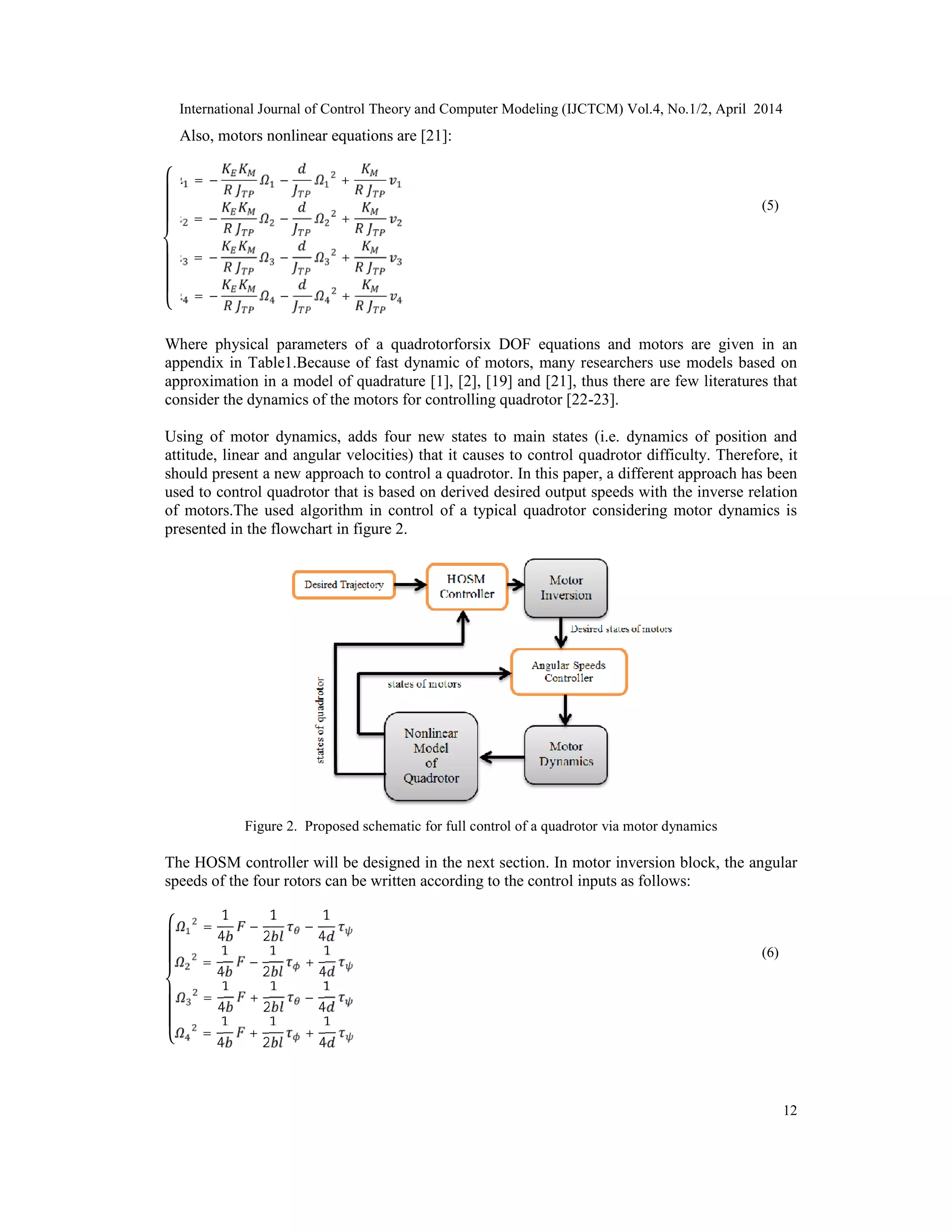 Robust Second Order Sliding Mode Control for A Quadrotor Considering Motor Dynamics | PDF