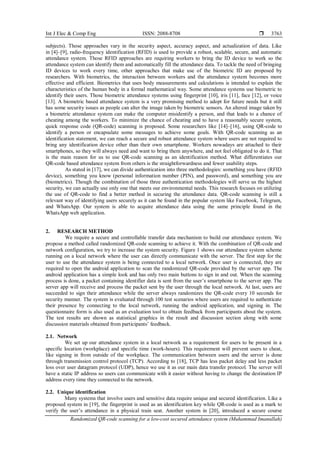 Randomized QR-code scanning for a low-cost secured attendance system | PDF