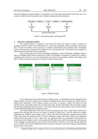 Randomized QR-code scanning for a low-cost secured attendance system | PDF