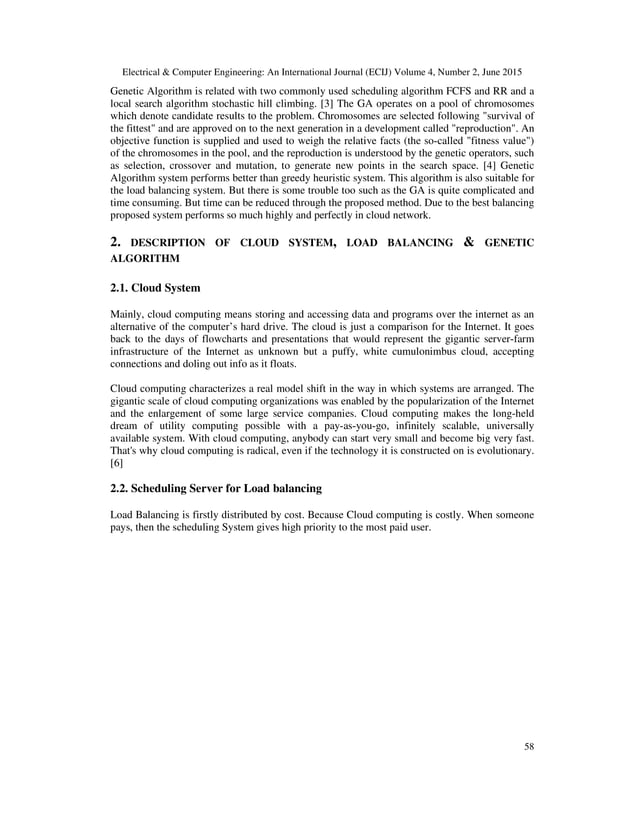 Process Of Load Balancing In Cloud Computing Using Genetic Algorithm Pdf