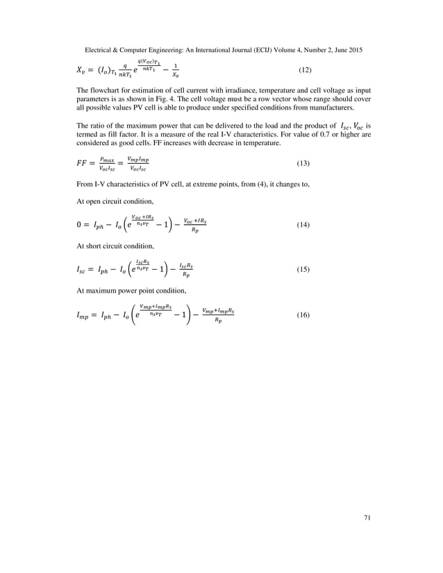 SINGLE-DIODE AND TWO-DIODE PV CELL MODELING USING MATLAB FOR STUDYING CHARACTERISTICS OF SOLAR ...
