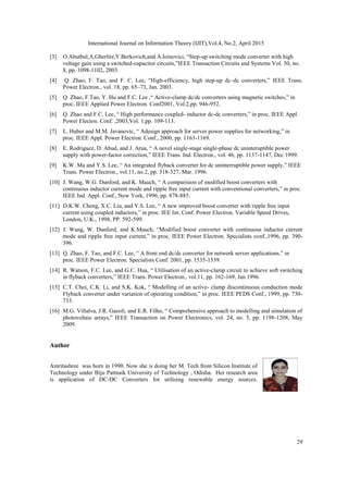 A High Step Up Hybrid Switch Converter Connected With PV Array For High ...
