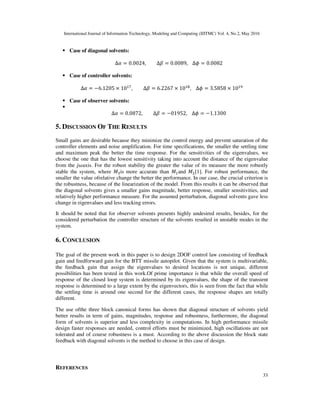 2-DOF Block Pole Placement Control Application To: Have-DASH-IIBITT Missile | PDF