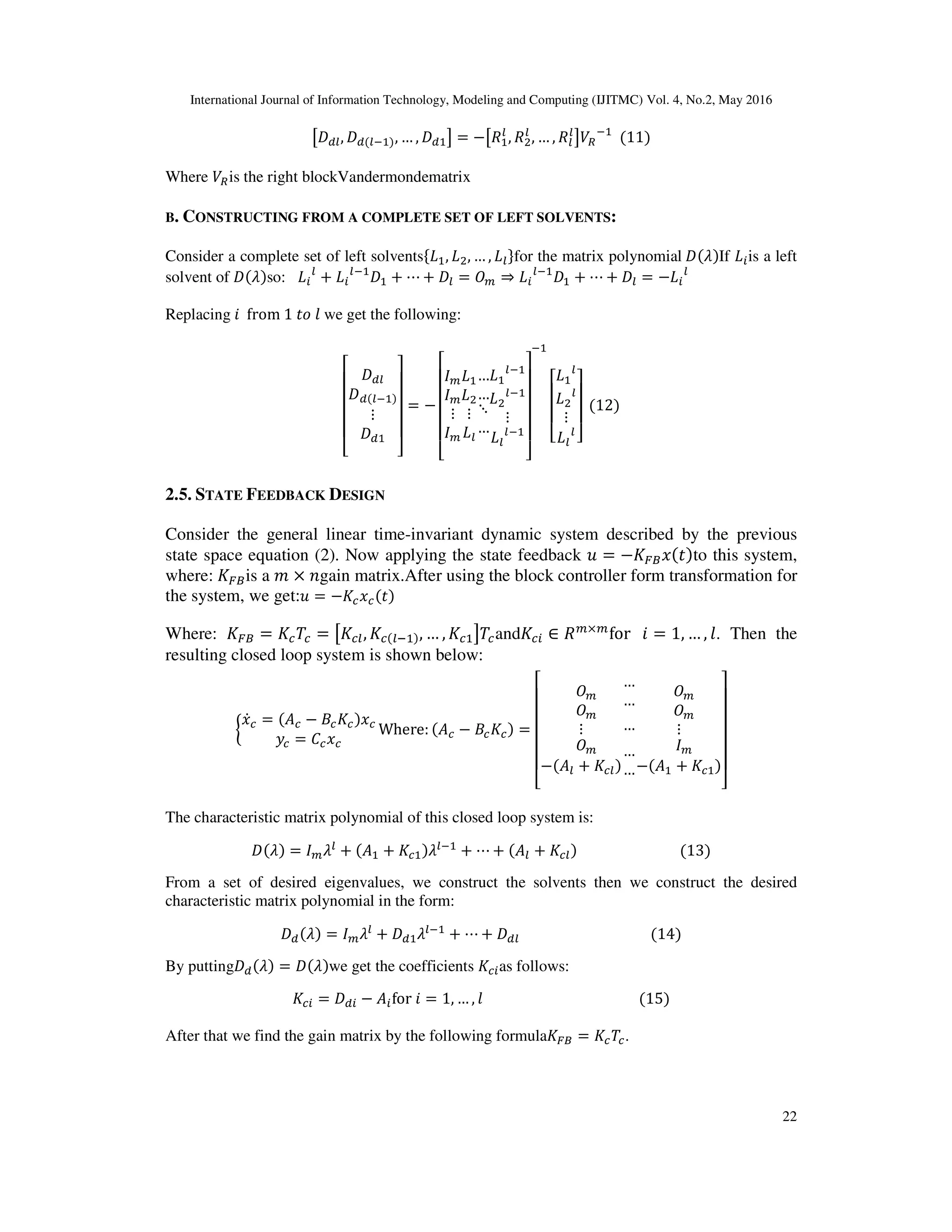 2-DOF Block Pole Placement Control Application To: Have-DASH-IIBITT Missile | PDF