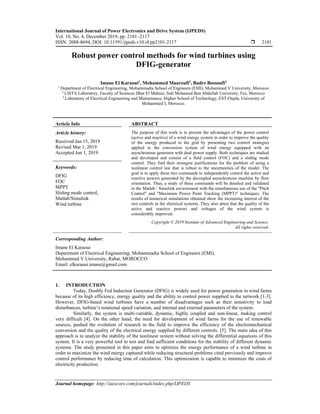 Robust power control methods for wind turbines using DFIG-generator | PDF | Radio Control ...