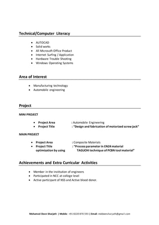 Sharjath Updated CV | PDF
