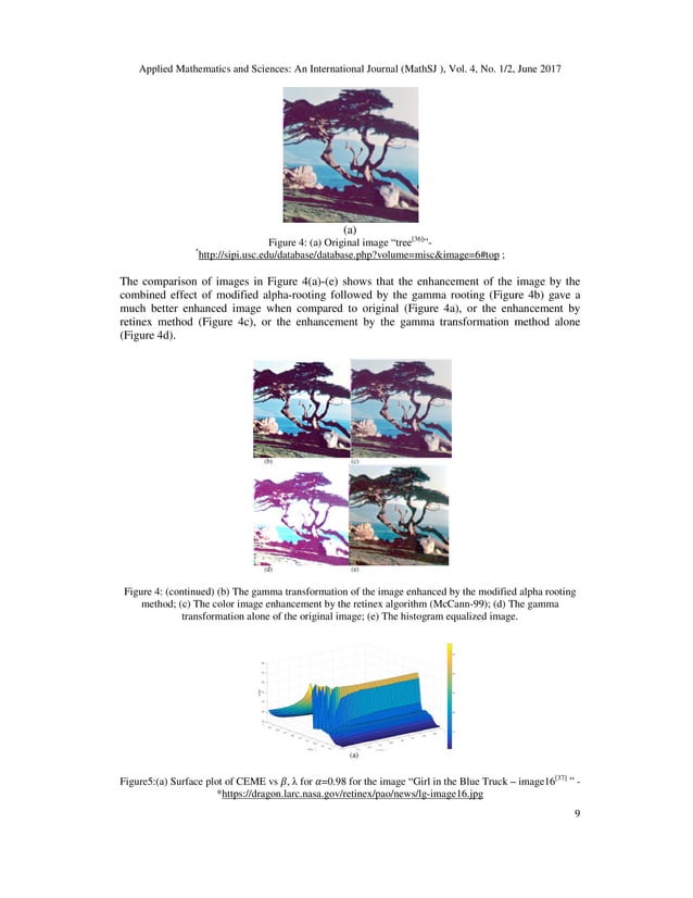 Modified Alpha-Rooting Color Image Enhancement Method on the Two Side 2-D Quaternion Discrete ...