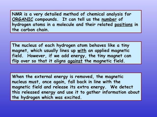 Nuclear Magnetic Resonance (Proton NMR ) .ppt | Chemistry | Science