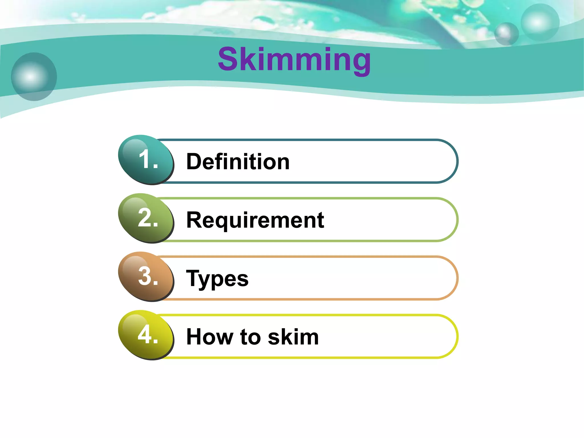 skimming and scanning | PPT