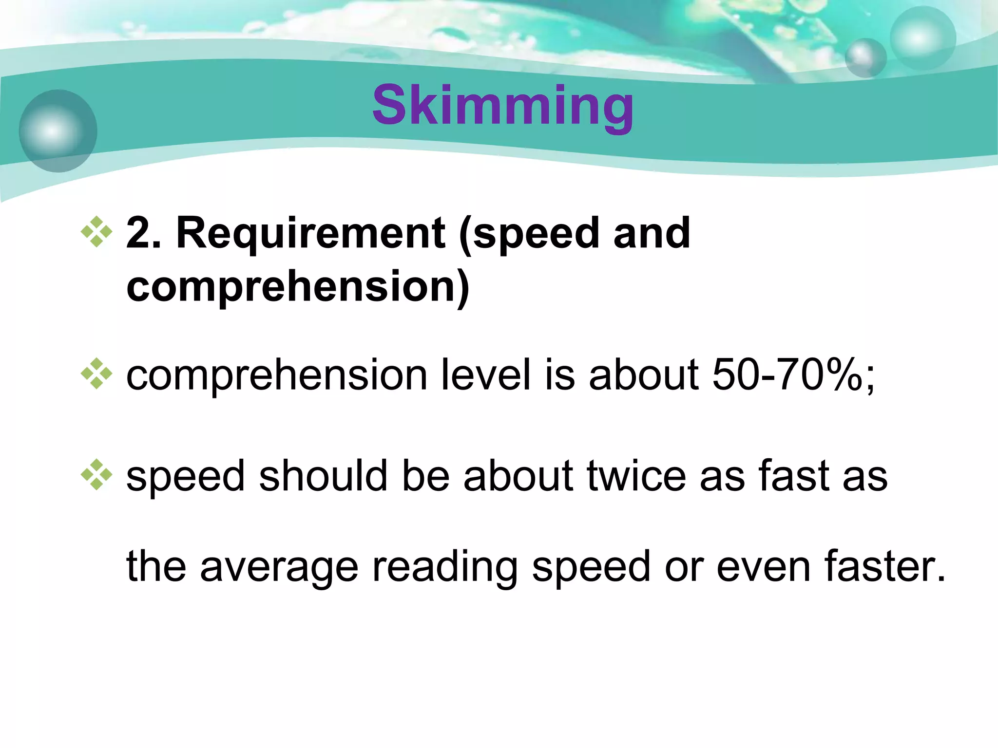 skimming and scanning | PPT