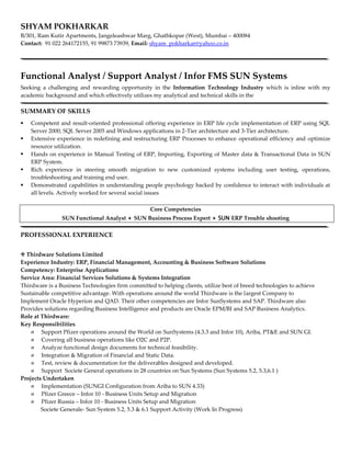 shyam_infor SunSystem Analyst | PDF