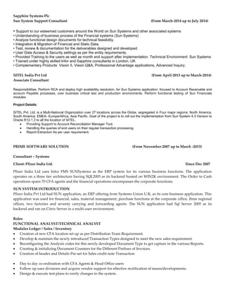 shyam_infor SunSystem Analyst | PDF